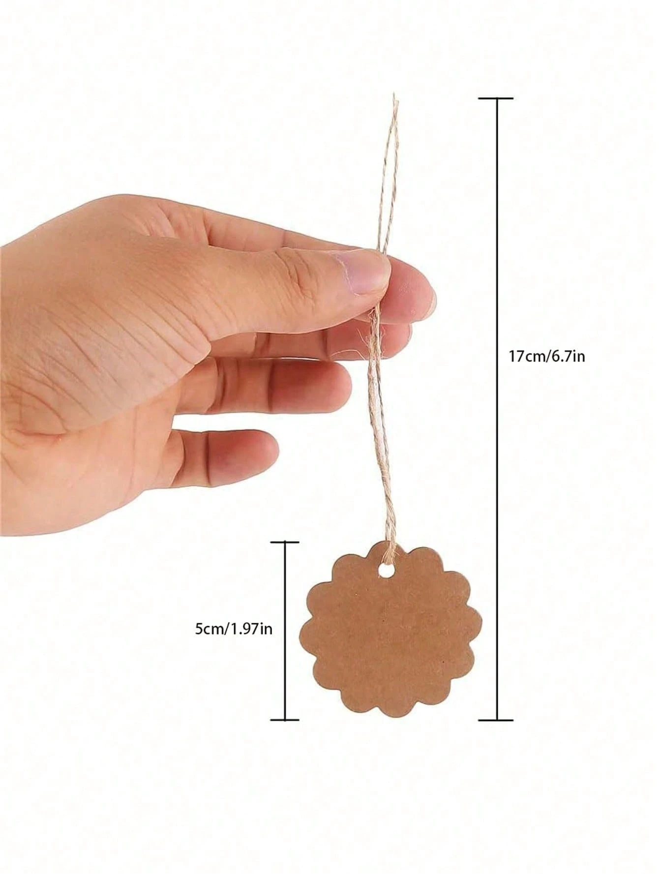 100 Pieces Circular Gift Tags Kraft Brown Tags With Free 100 Feet Jute ...