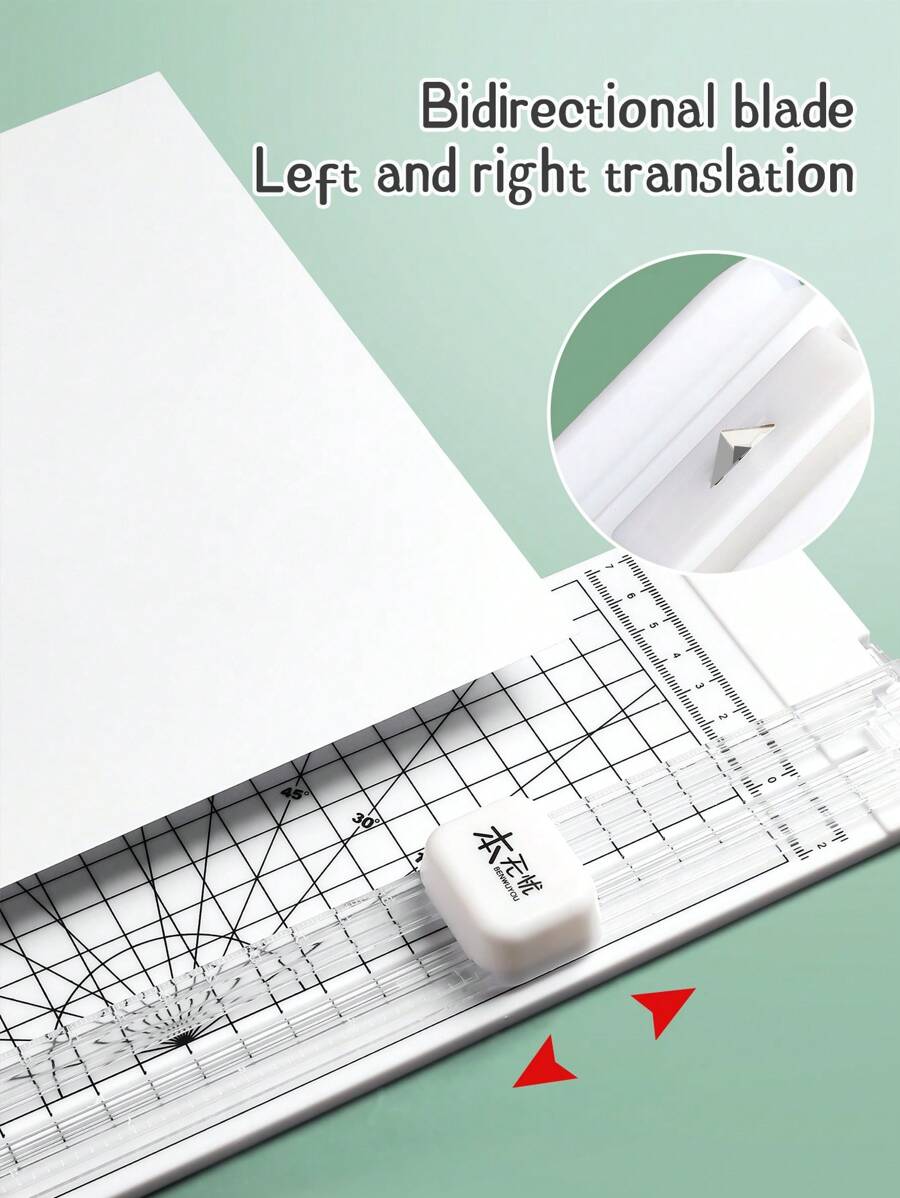 1pcTwo-Way Paper Cutter ,Portable Manual Trimmer Scrapbook Craft Cutter ...