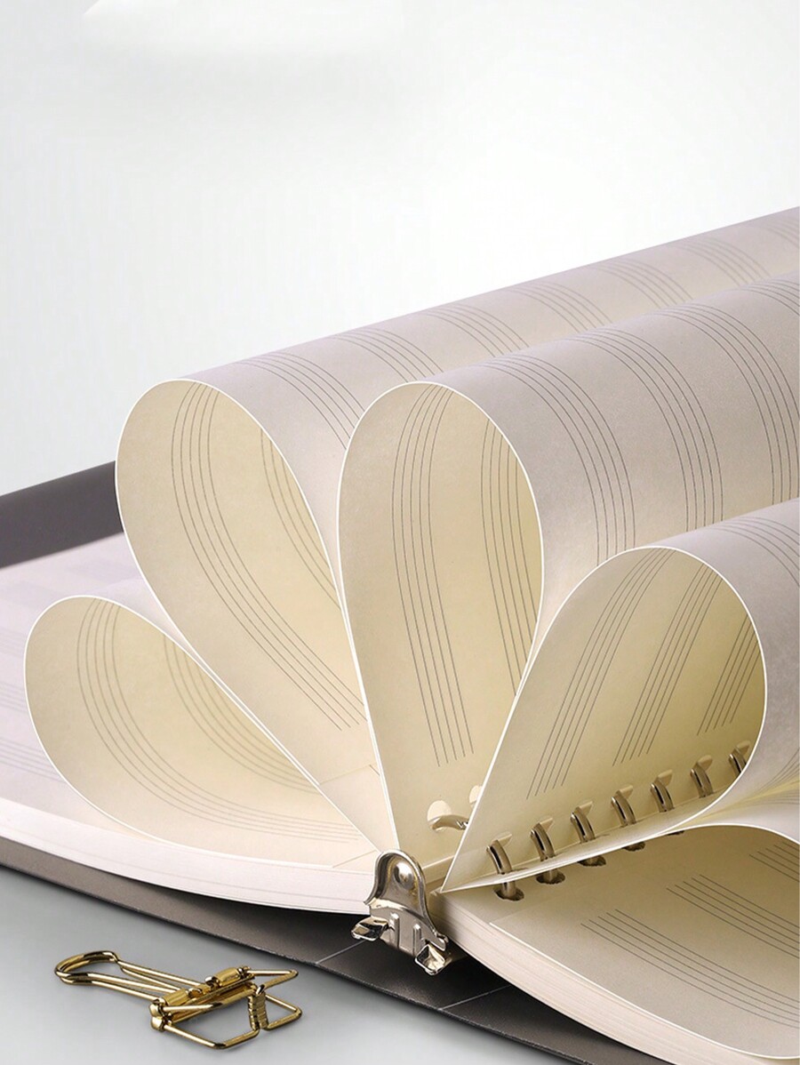 1pc Personalized Music Manuscript Notebook With Name And Initial, Wide ...