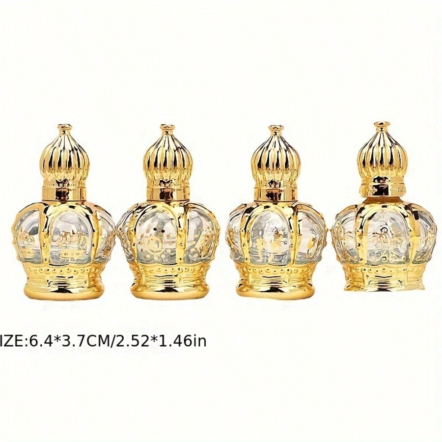 15ml Luxury Golden Refillable Bottle With Crown Pumpkin Shaped Cap ...
