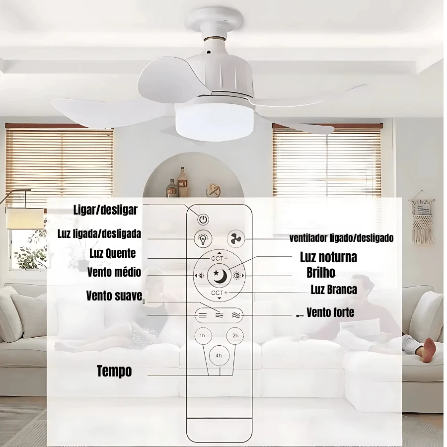 2-In-1 Ceiling Fan: Adjustable LED Light And Quiet Blades For Your ...