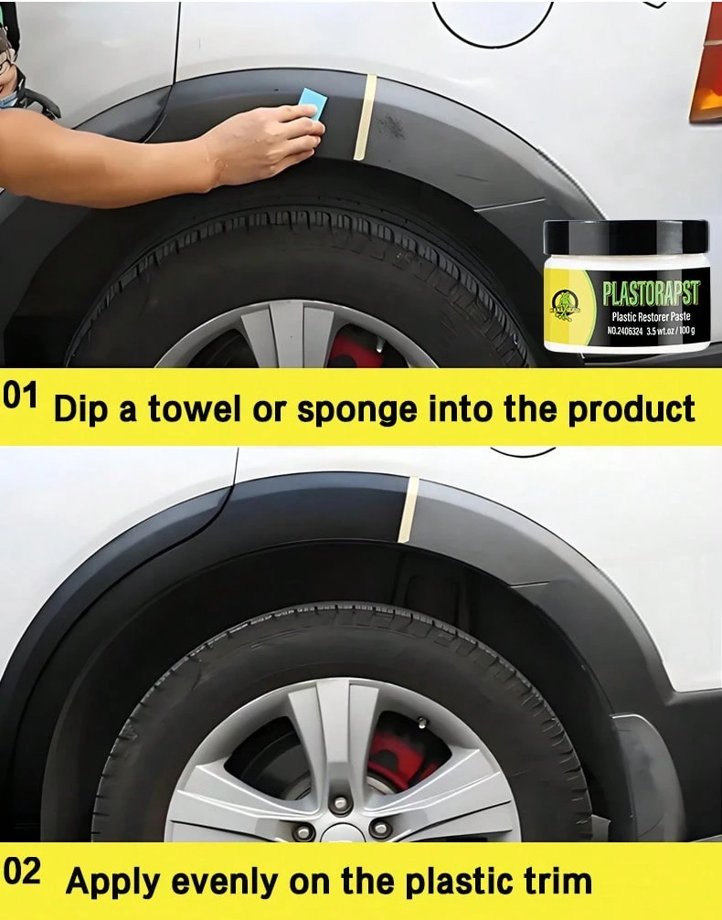 30g/100g Car Plastic Restorer Paste Back To Black Gloss Car Cleaning ...