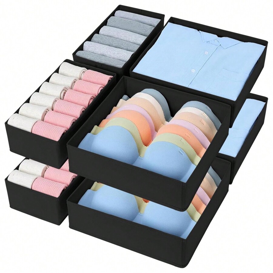 Drawer Organizers For Clothing, Set Of 4 Large Dresser Drawer ...