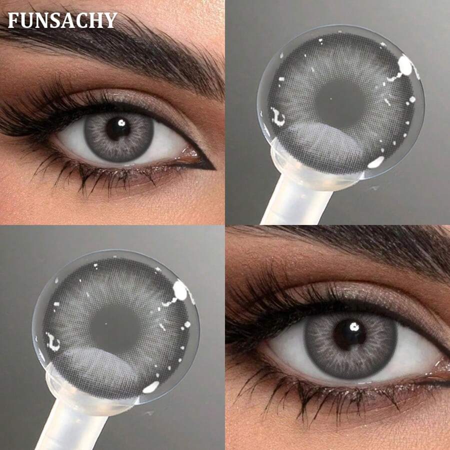 FUNSACHY Natural Soft Contact Lenses 14.5mm Gray Contact Lenses Soft ...