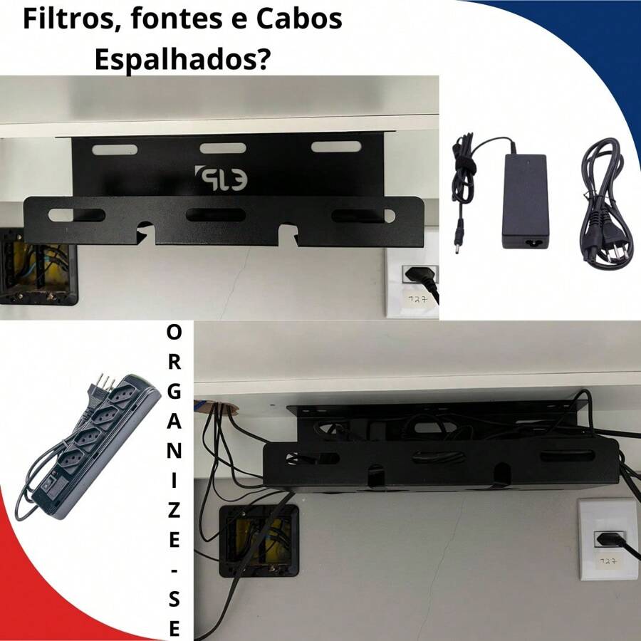 Cable And Wire Organizer Cable Guide Under The Table Gamer Setup Hide ...