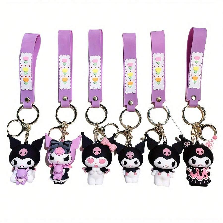 Sanrio Sanrio Kuromi & Cinnamoroll Keychain Set - 6pcs Cute Pink ...