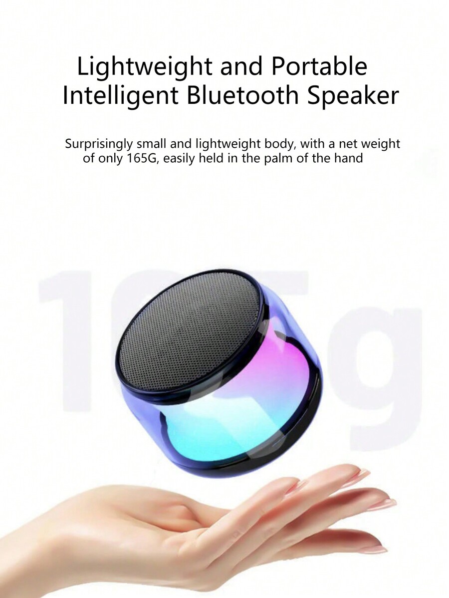 Multi-Function Colorful Glowing Bluetooth Speaker, Wireless Portable ...