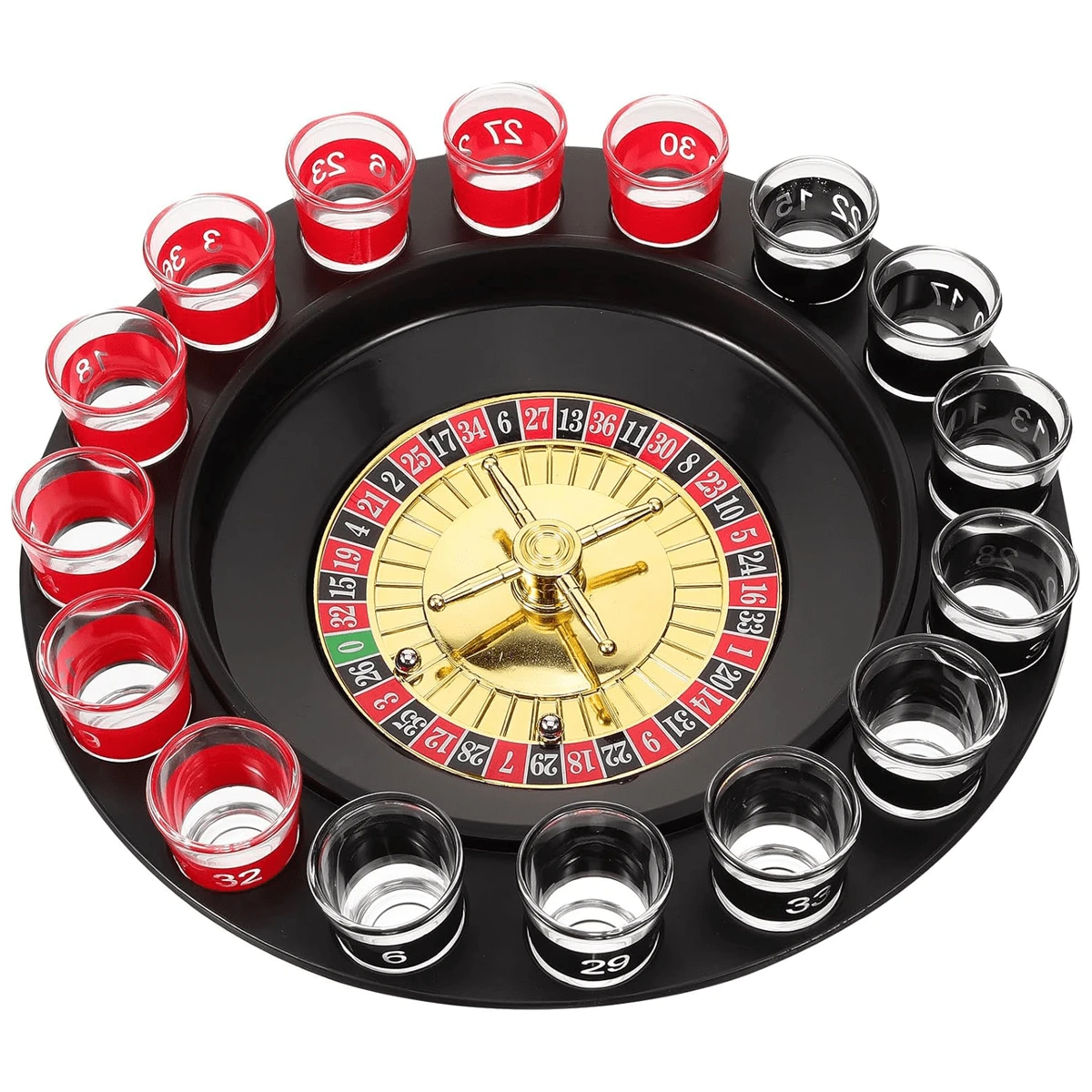 16-Hole Drinking Game Spin Wheel Set, Russian Roulette Drinking Game ...