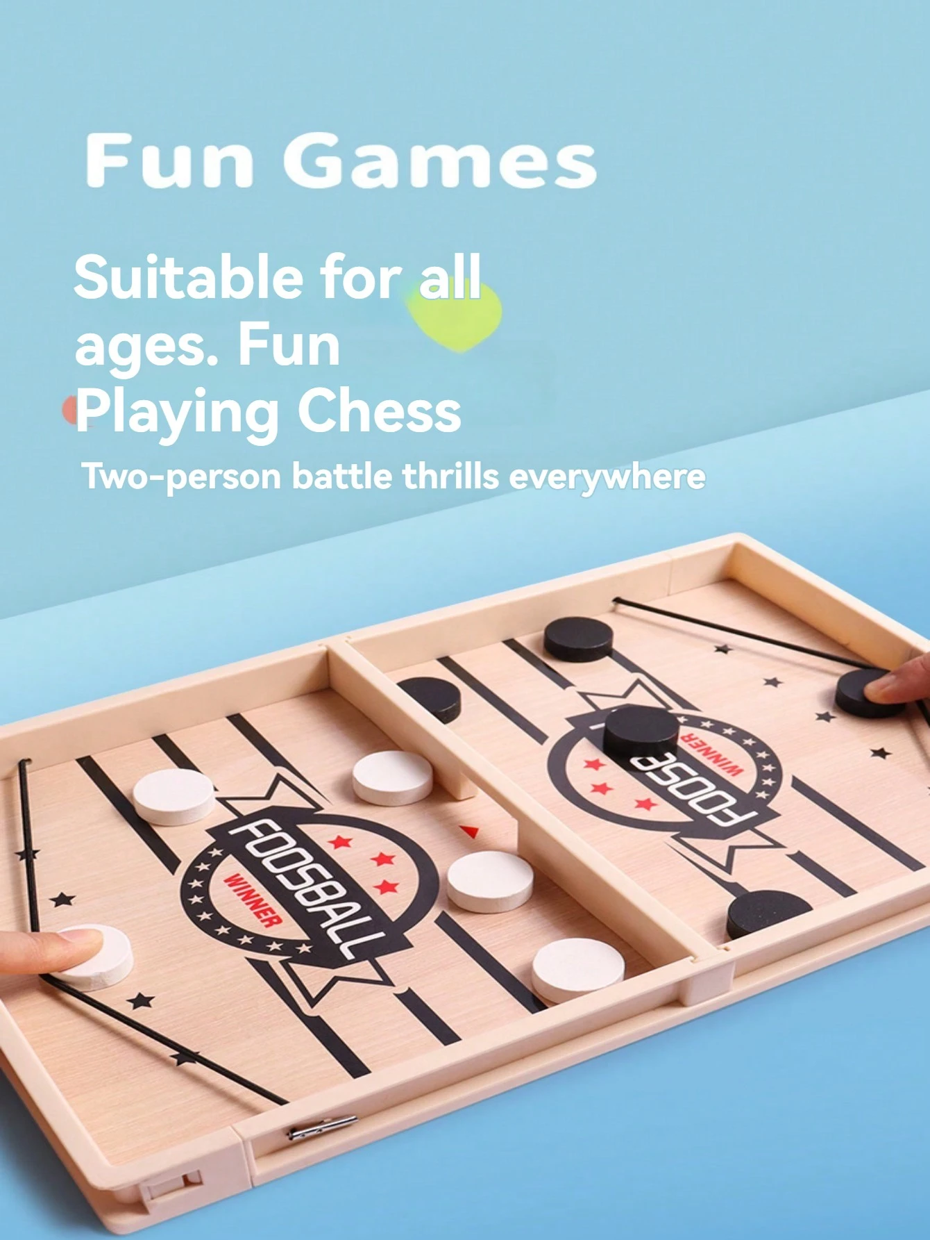 Wooden Jumping Chess Game, Parent-Child Interactive Bouncing Peg Ball ...