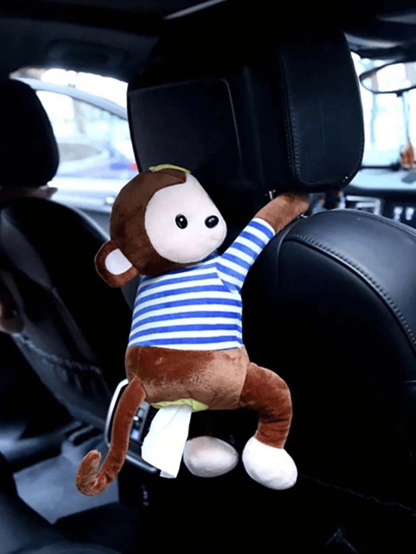 Multifunctional Creative Cute Monkey Tissue Box Cover, Car Back Seat ...