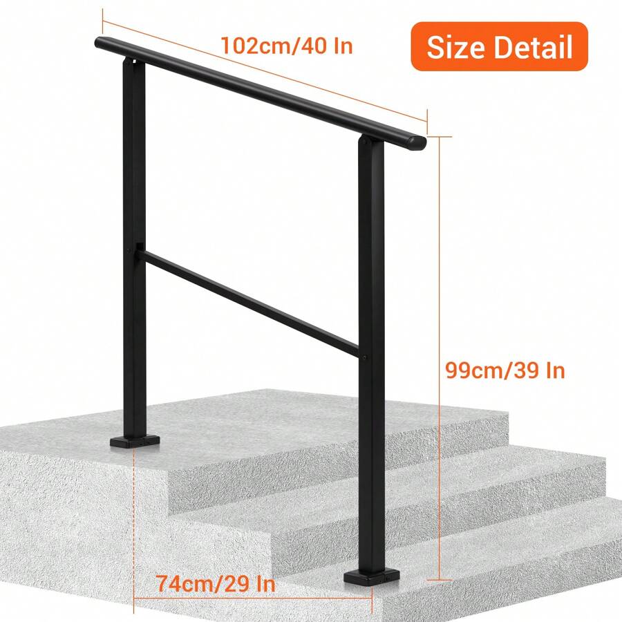 Hand Rails For Outdoor Steps, Stair Handrail & Indoor Stair Railing Kit ...