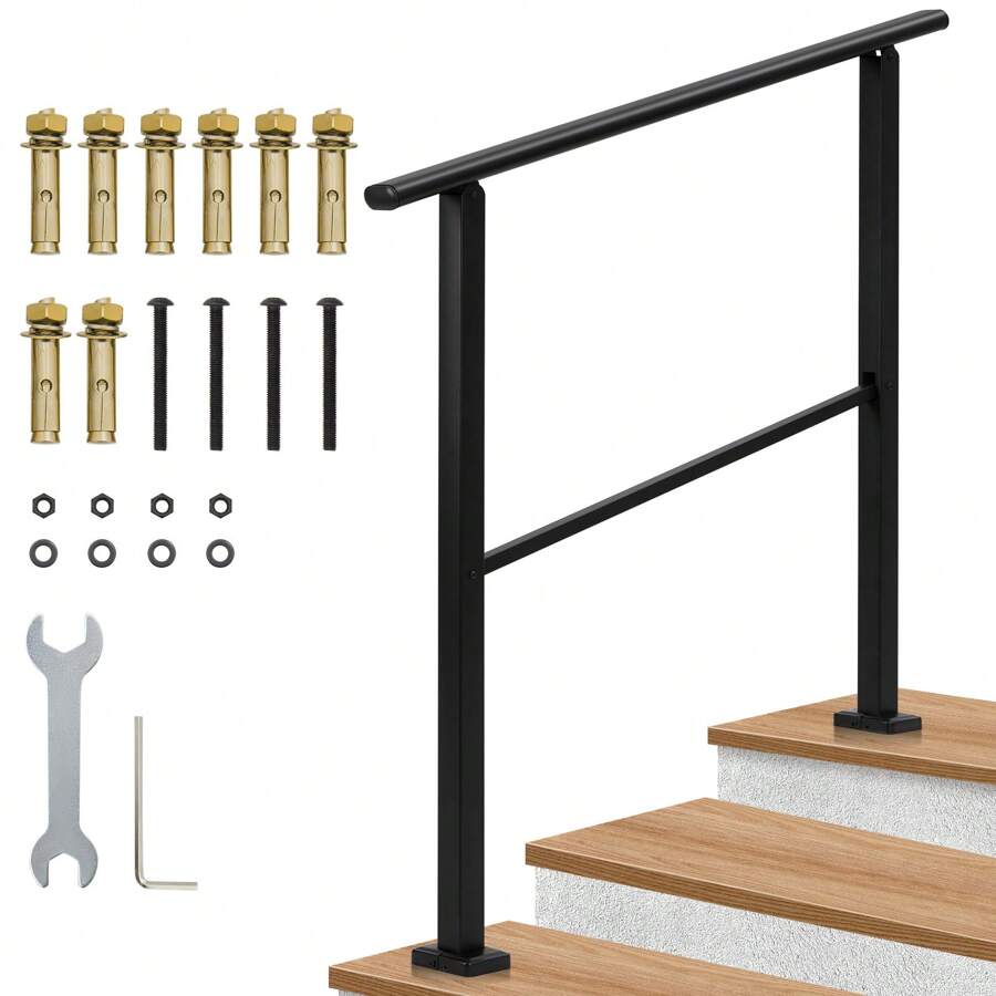 Hand Rails For Outdoor Steps, Stair Handrail & Indoor Stair Railing Kit ...