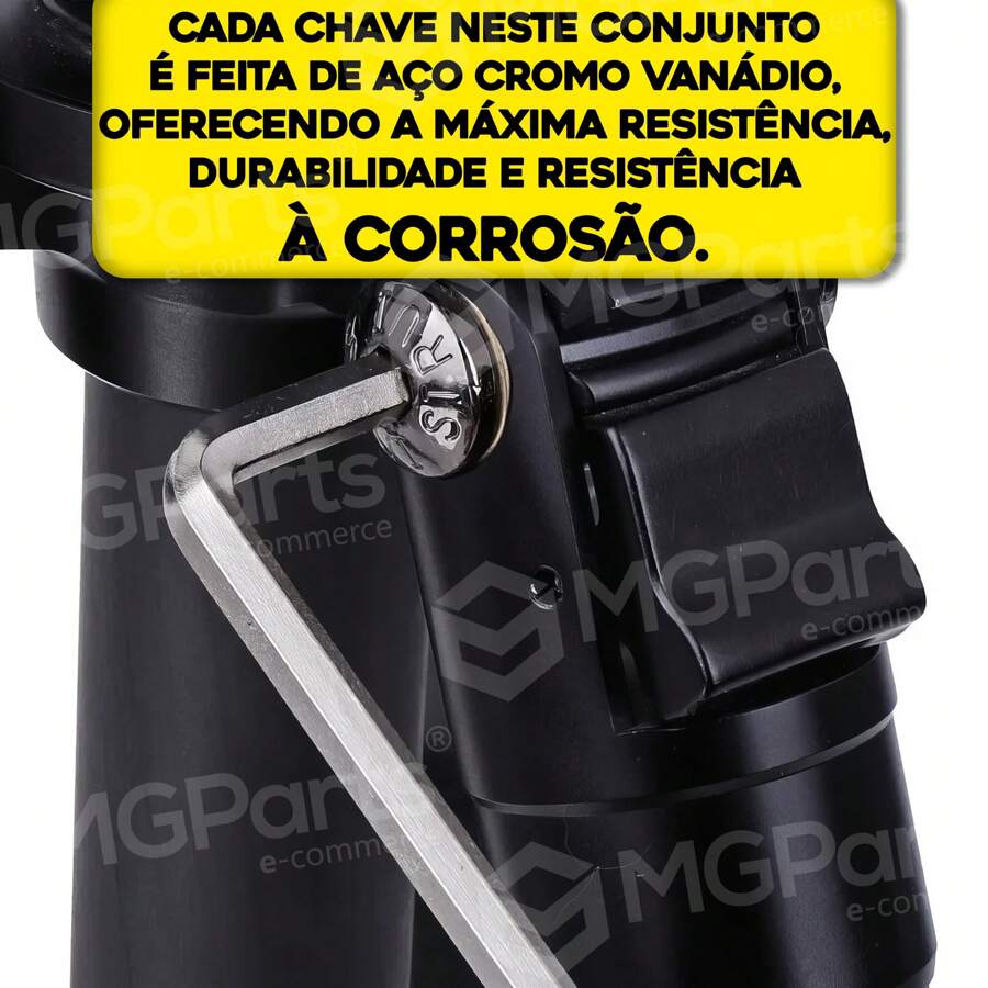 9 Piece Allen Key Set G Hexagonal Professional L-Shaped Chrome Vanadium ...