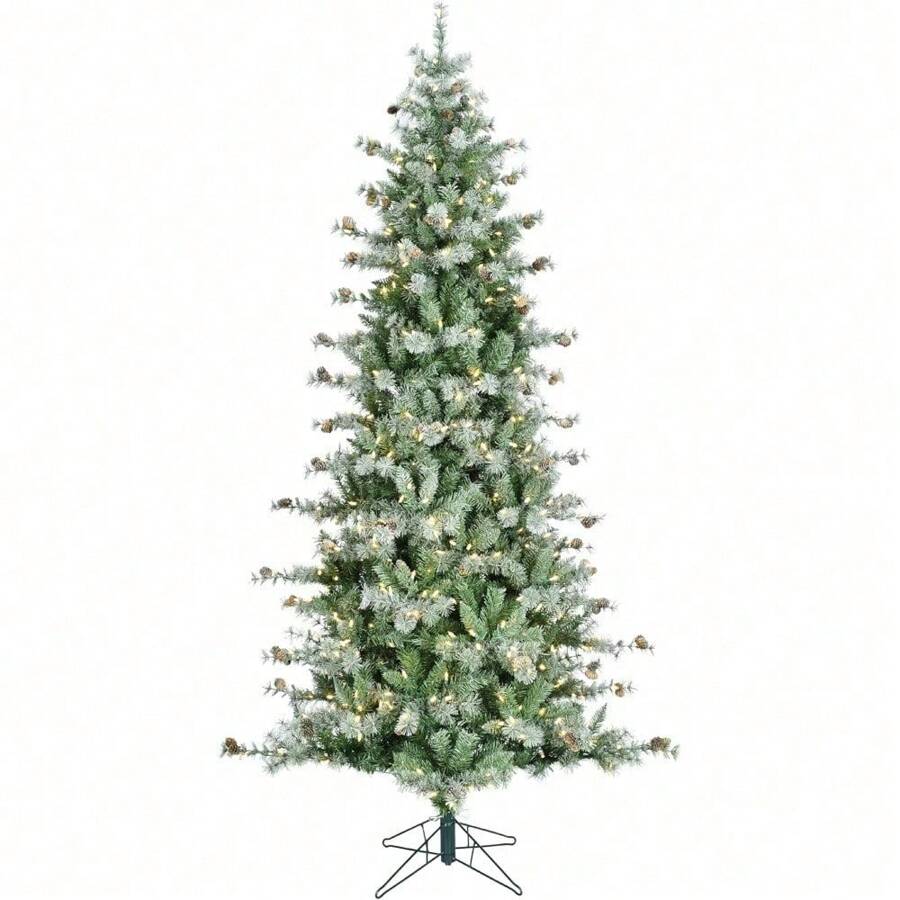 Hill Farm 9-Ft. Fir Slim Artificial Tree With White Incandescent Lights ...