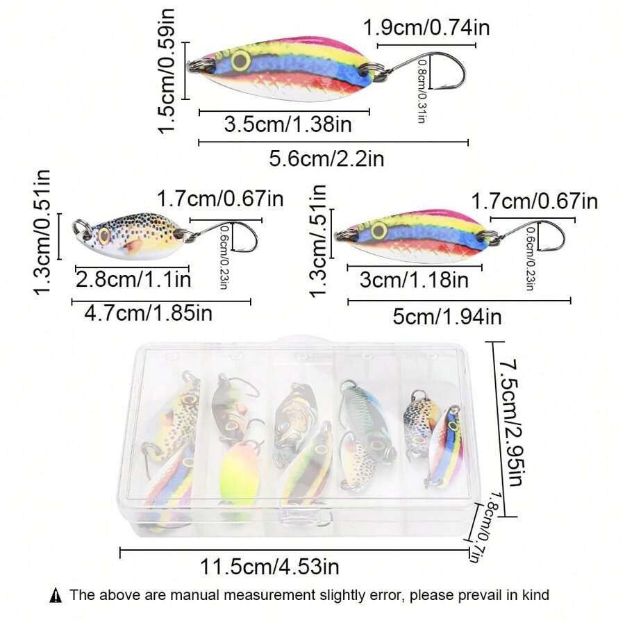 FTK 2.5g 3.5g 5g Metal Spinner Bait Casting Spoon Shape Ultralight ...