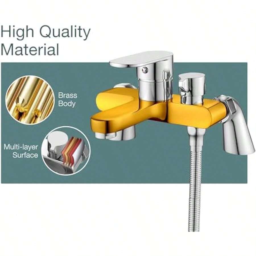 Modern Single Lever Bath Shower Mixer Tap Deck Mounted Bath Tub Taps ...