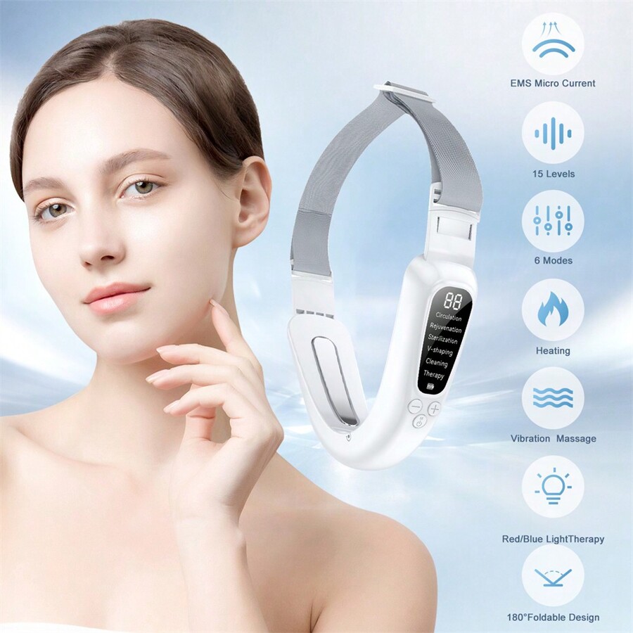 EMS Face Lifting Machine Microcurrent 12 Gears Facial Massager ...