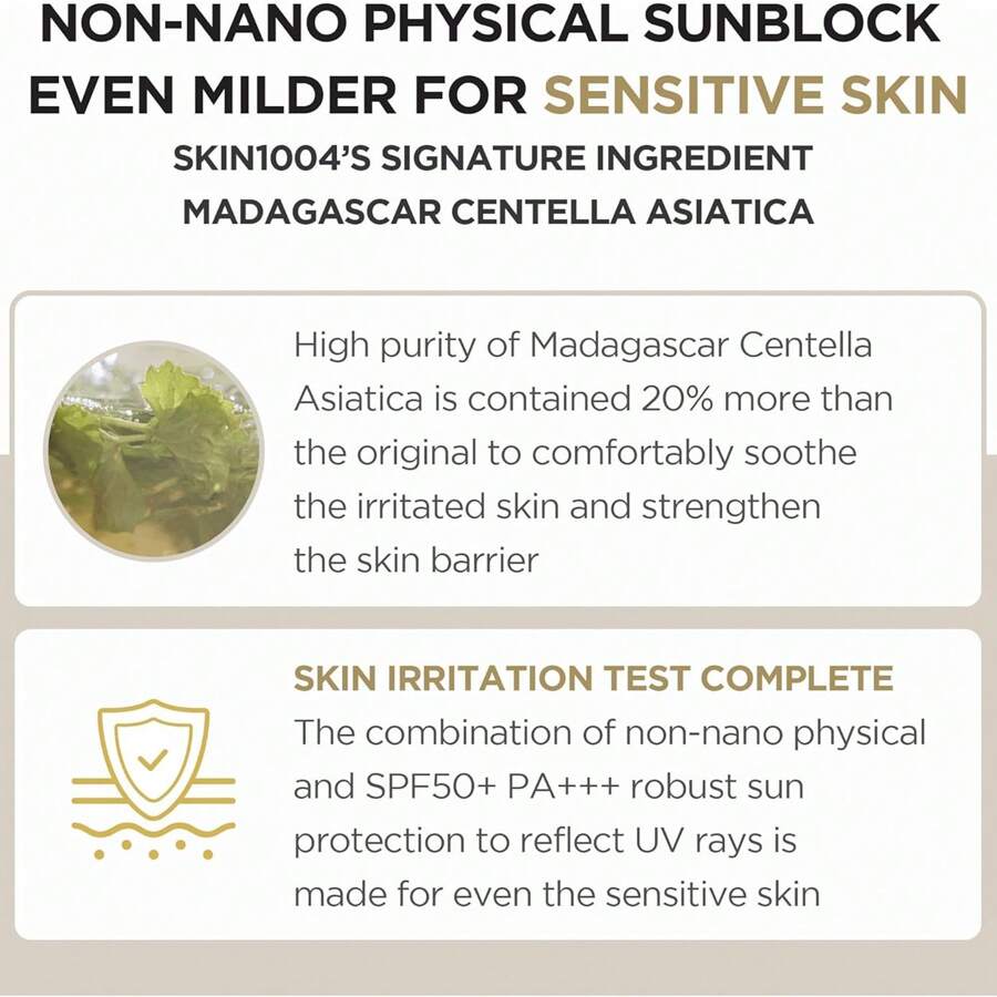 SKIN1004 Centella Asiatica Air Sunscreen Physical Sunscreen 50ML | SHEIN UK