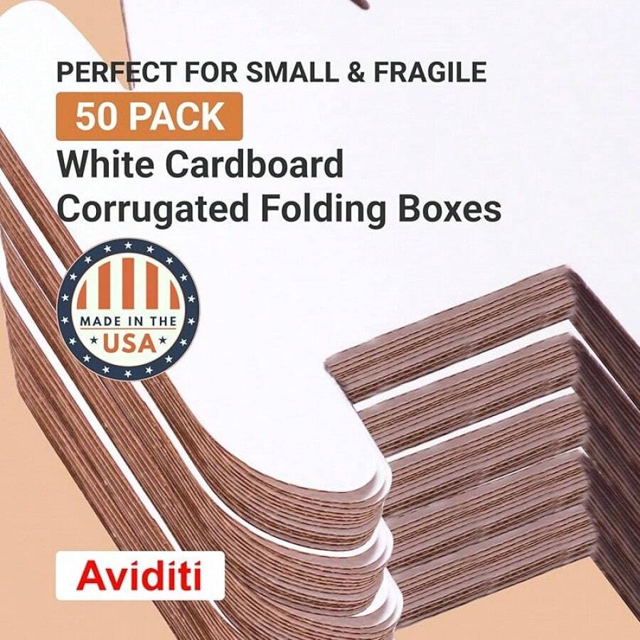 10x6x6 Shipping Boxes Small (50-Pack) Heavy Duty Corrugated Cardboard ...