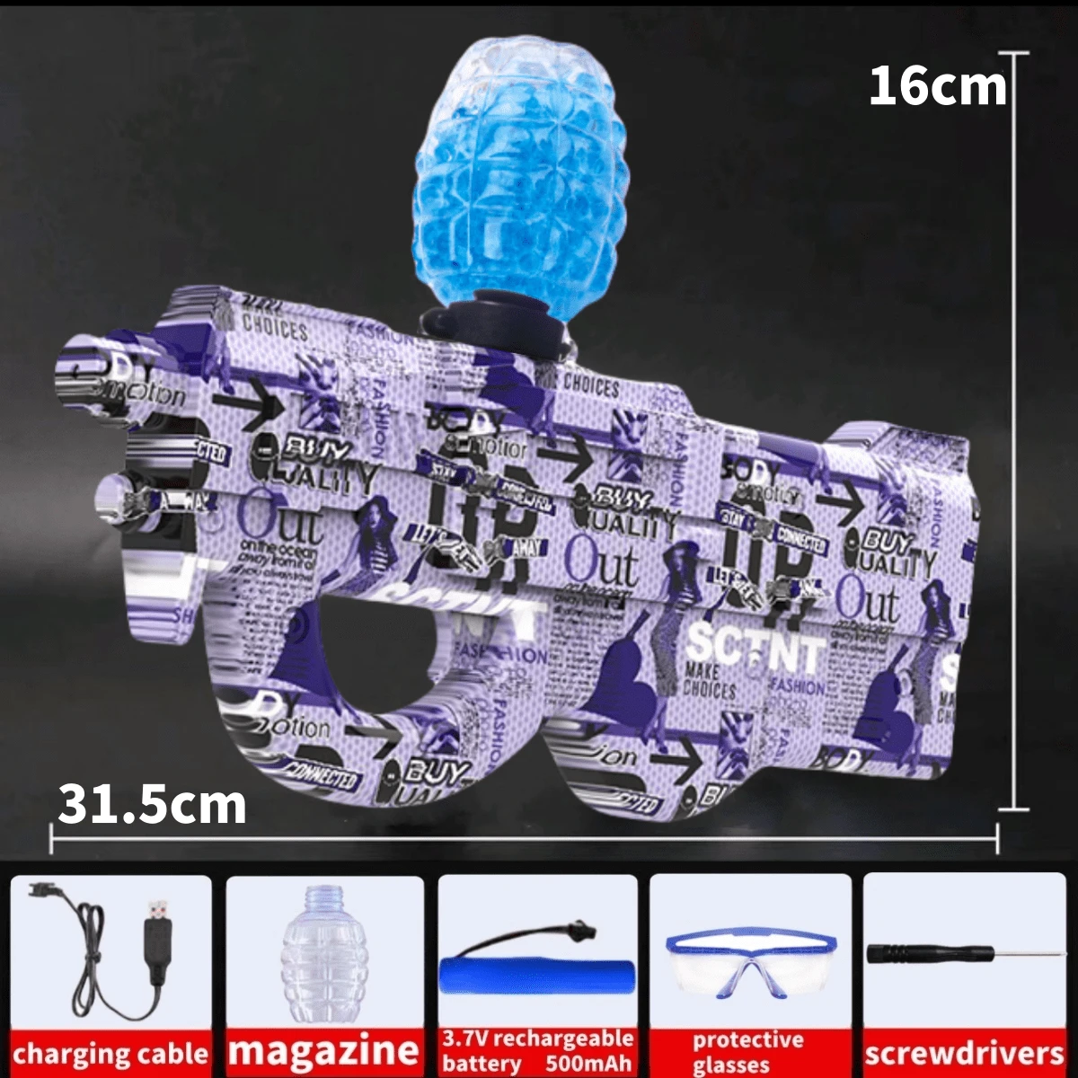 [USB Rechargeable Automatic Water Balloon Gun] Electric Ball Gun, High ...