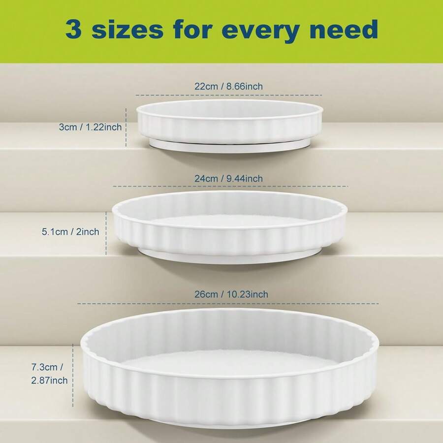 COSANSYS Lazy Susan Turntable, 3 Pack Lazy Susan, Lazy Susan Cupboard ...