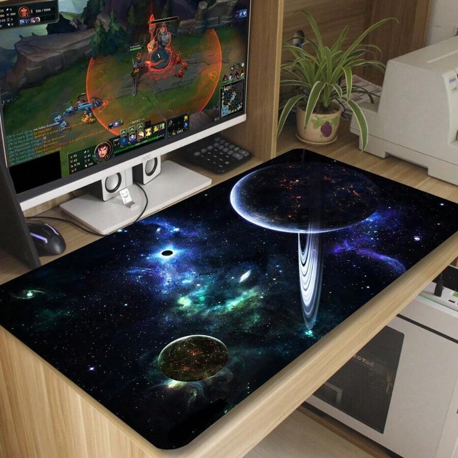 Large Non-Slip Gamer Universe Mouse Pad With Custom Print 70x35 Cm M04 ...
