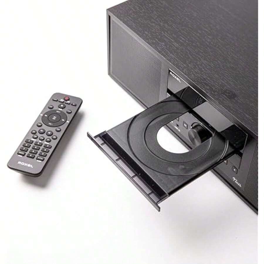 Roxel Noir All-In-One Micro Hi-Fi System Compact CD Player DAB FM ...