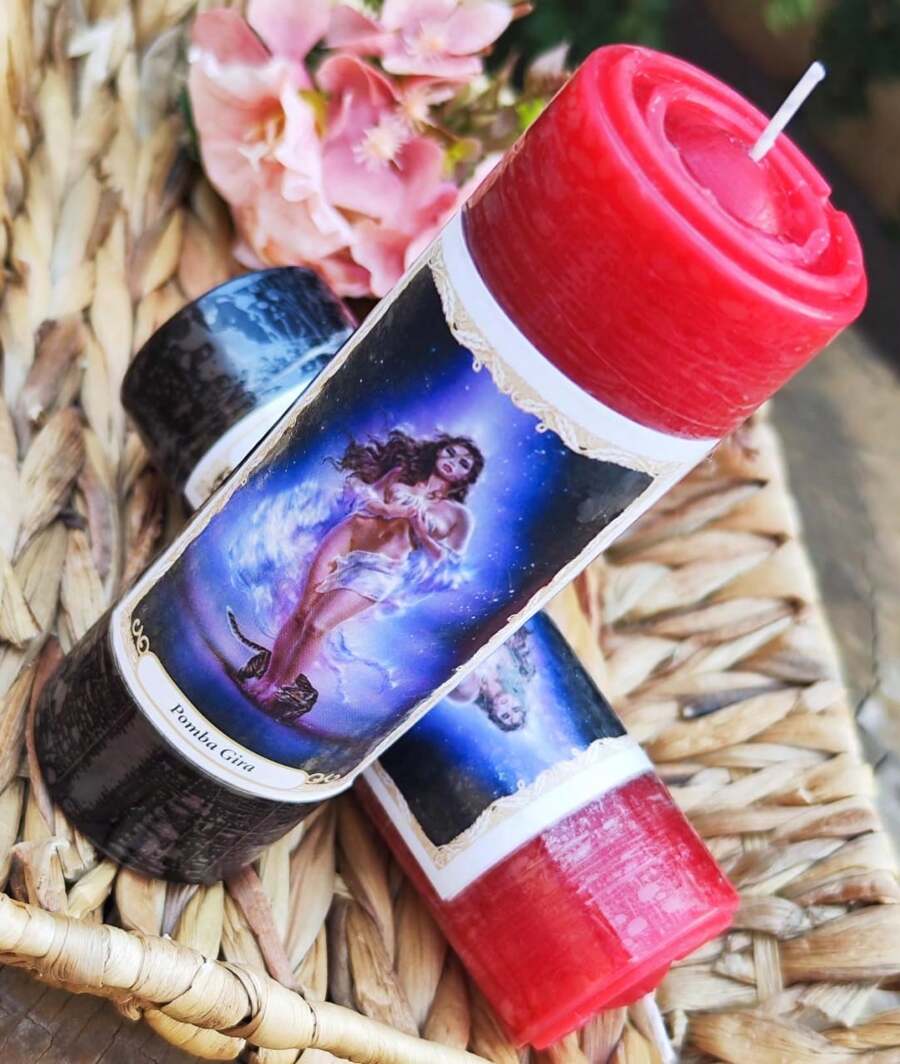 Orixás Pomba Gira Votive Candles 7 Days Colored Umbanda Candles 100% Pure Paraffin 260g - 6 ...