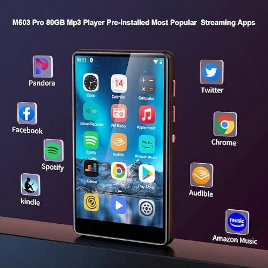 80GB MP3 Player Bluetooth WiFi Spotify Music Audible Come Browser 4 ...