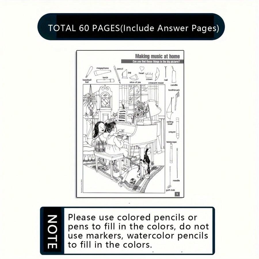 Hidden Pictures Activity Books - Find Hidden People/Animals Themed ...