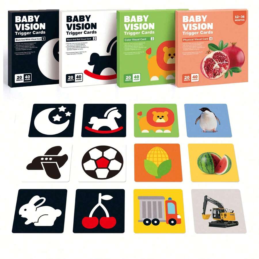 Black And White Cards Newborn Early Education Visual Stimulation Card 0 ...