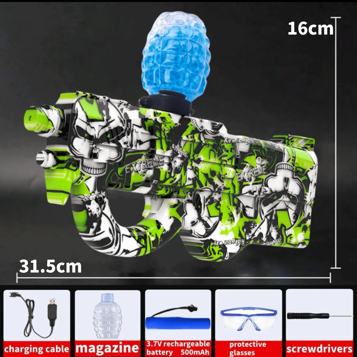 [USB Rechargeable Automatic Water Balloon Gun] Electric Ball Gun, High ...