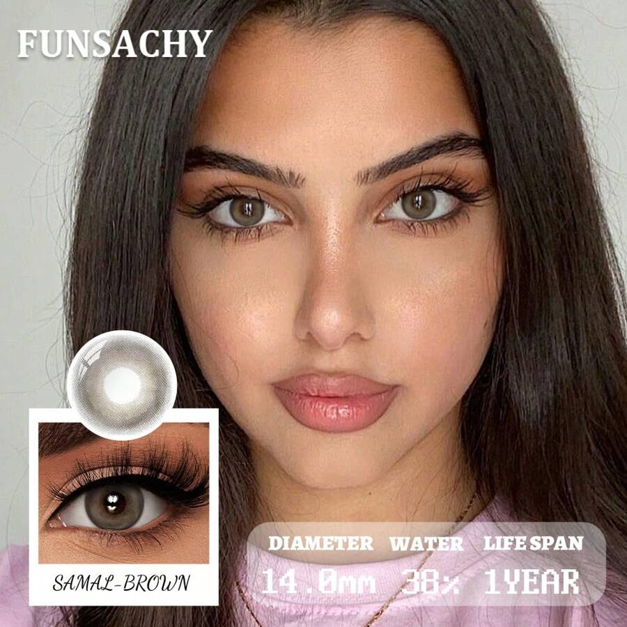 FUNSACHY Natural Soft Contact Lenses 14.0mm Black Contact Lenses Soft ...