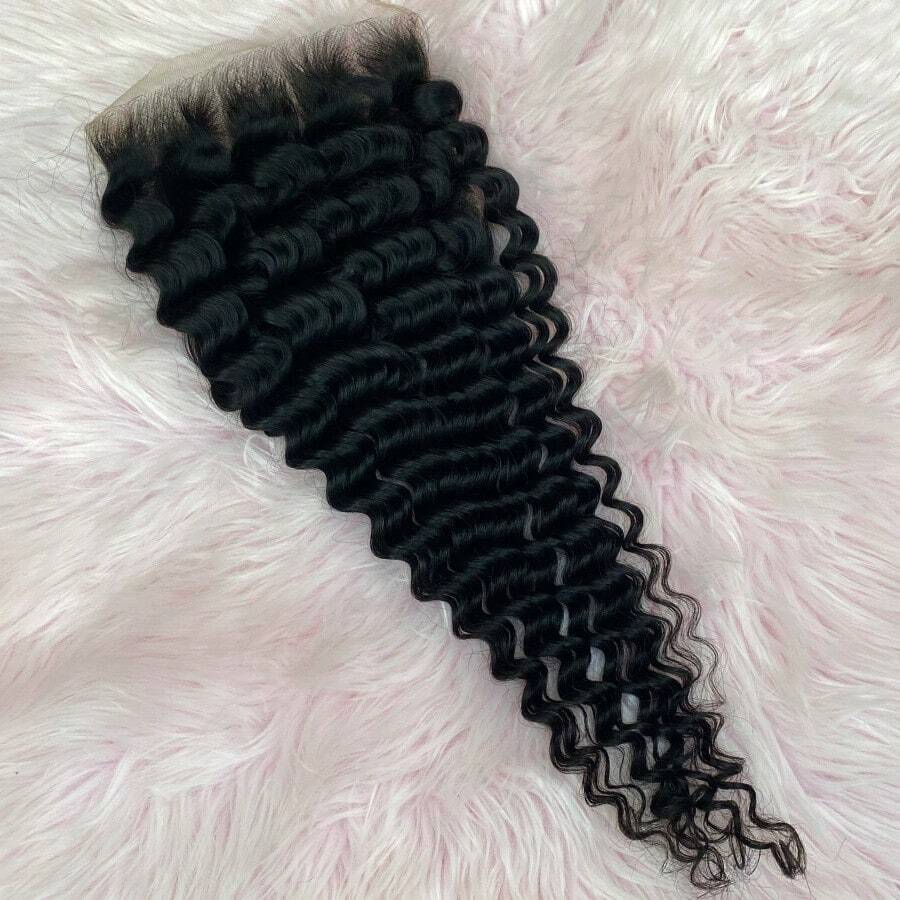 Deep Wave 7X7 HD Lace Closure Melt Skins Human Hair Invisiable HD ...