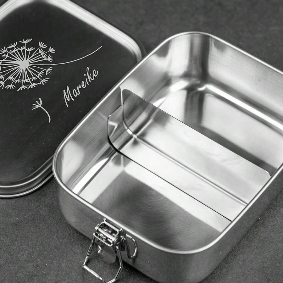 Personalized Stainless Steel Lunch Box With Name - Customizable With ...