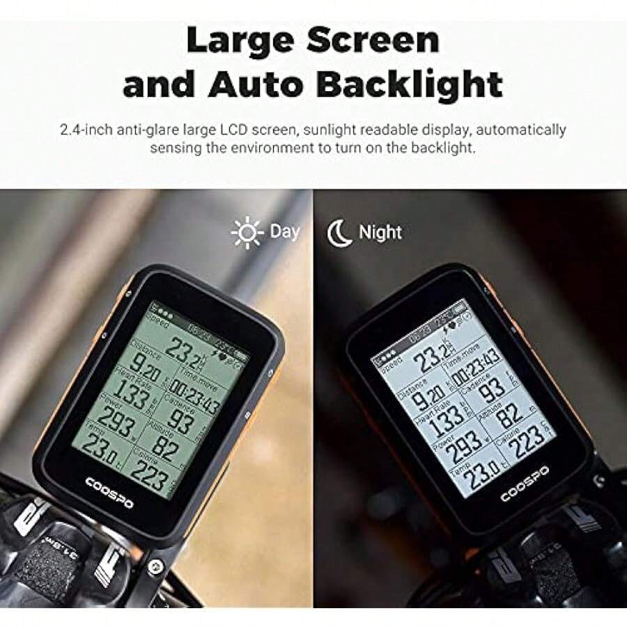 Bike Computer Wireless GPS Auto Backlight Bluetooth Cycling Computer ...