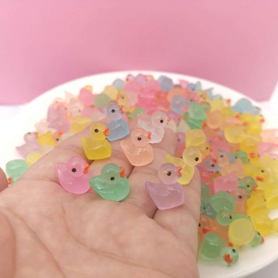 (Mixed Colors) 10/20/30/50/100 Pieces, Night Light Ducks, Mini Ducks ...