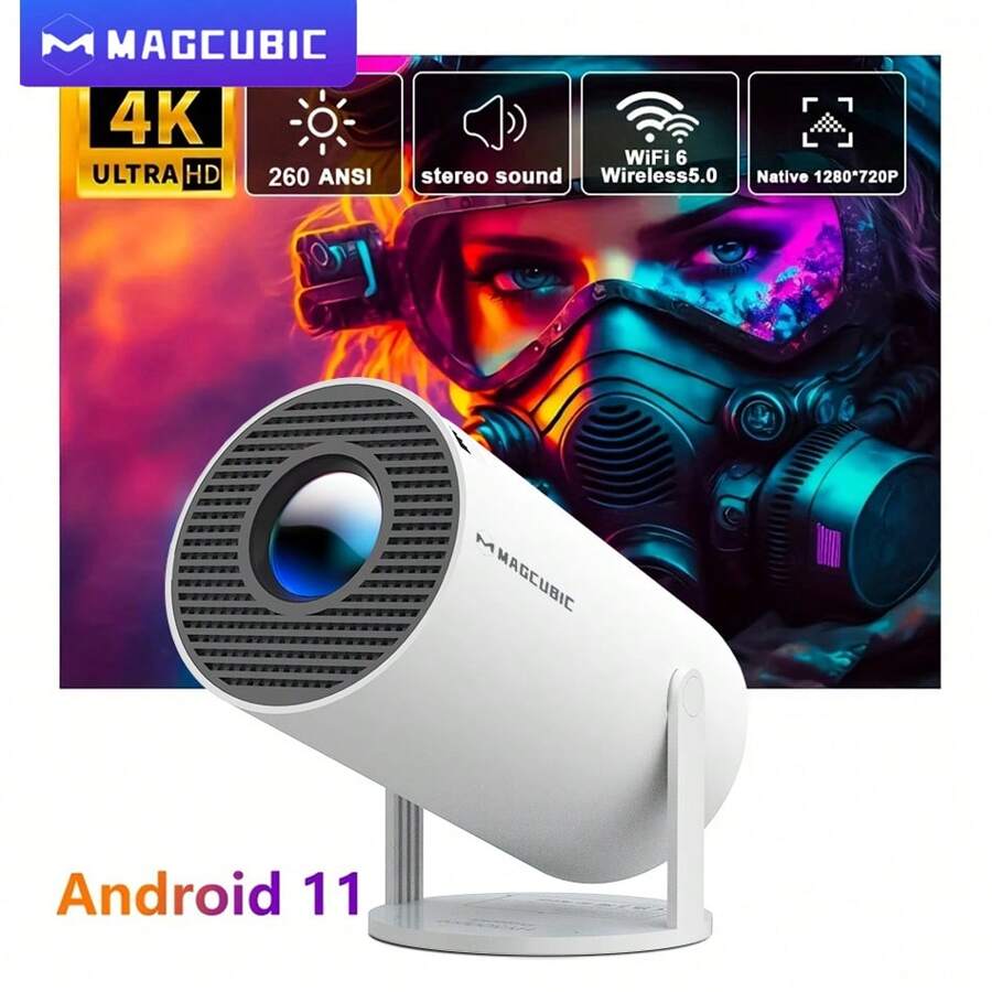 Magcubic Proyector portátil HY300 Android 11 para exteriores con brillo ...