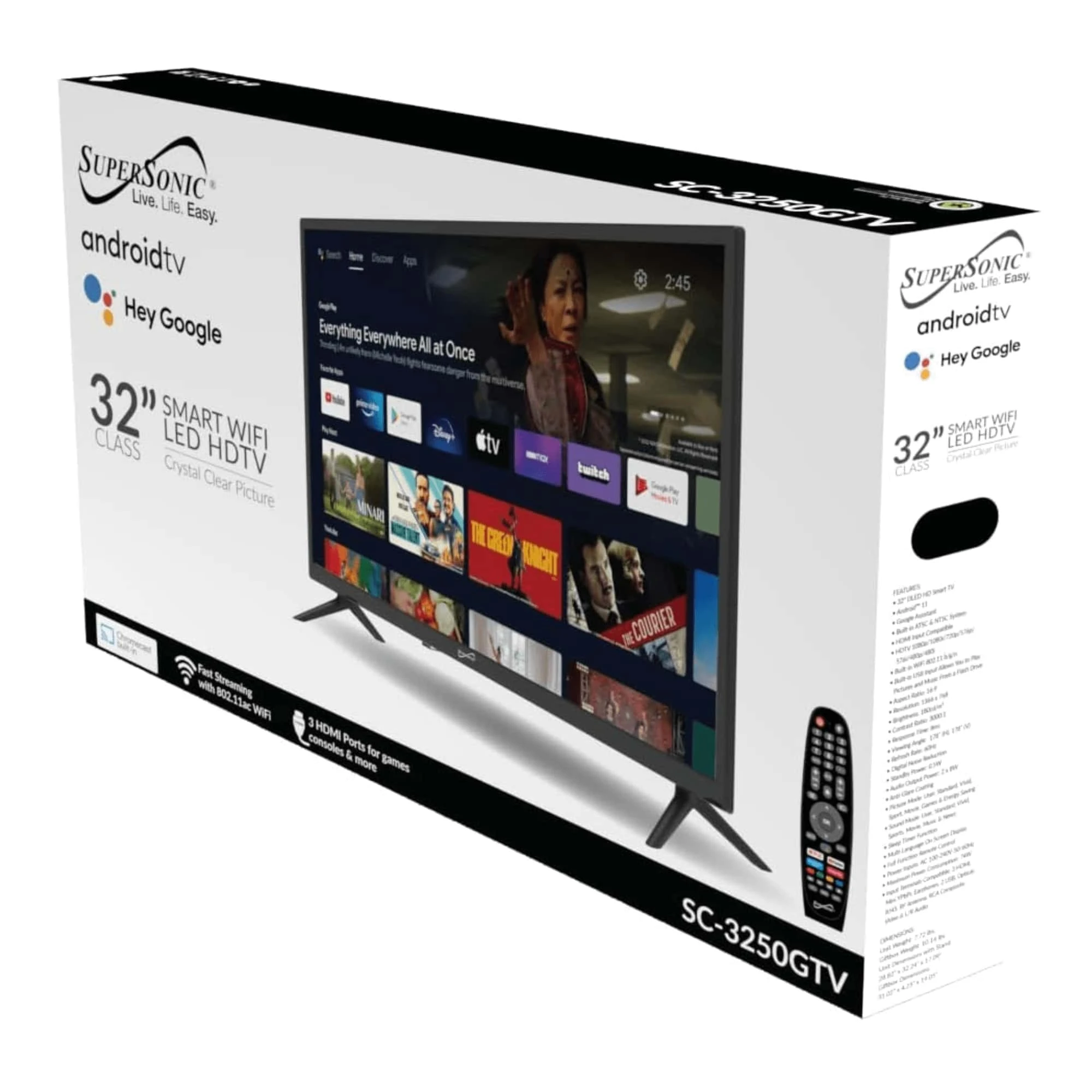 Supersonic Smart 32-Inch FHD DLED TV | SHEIN USA