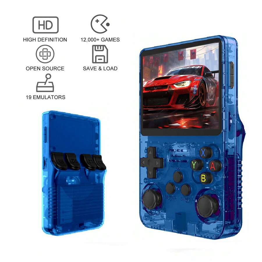 GAMINJA GAMINJA R36S Open-Source Retro Classic Handheld Game Console, 3.5 Inch IPS Screen, Linux ...