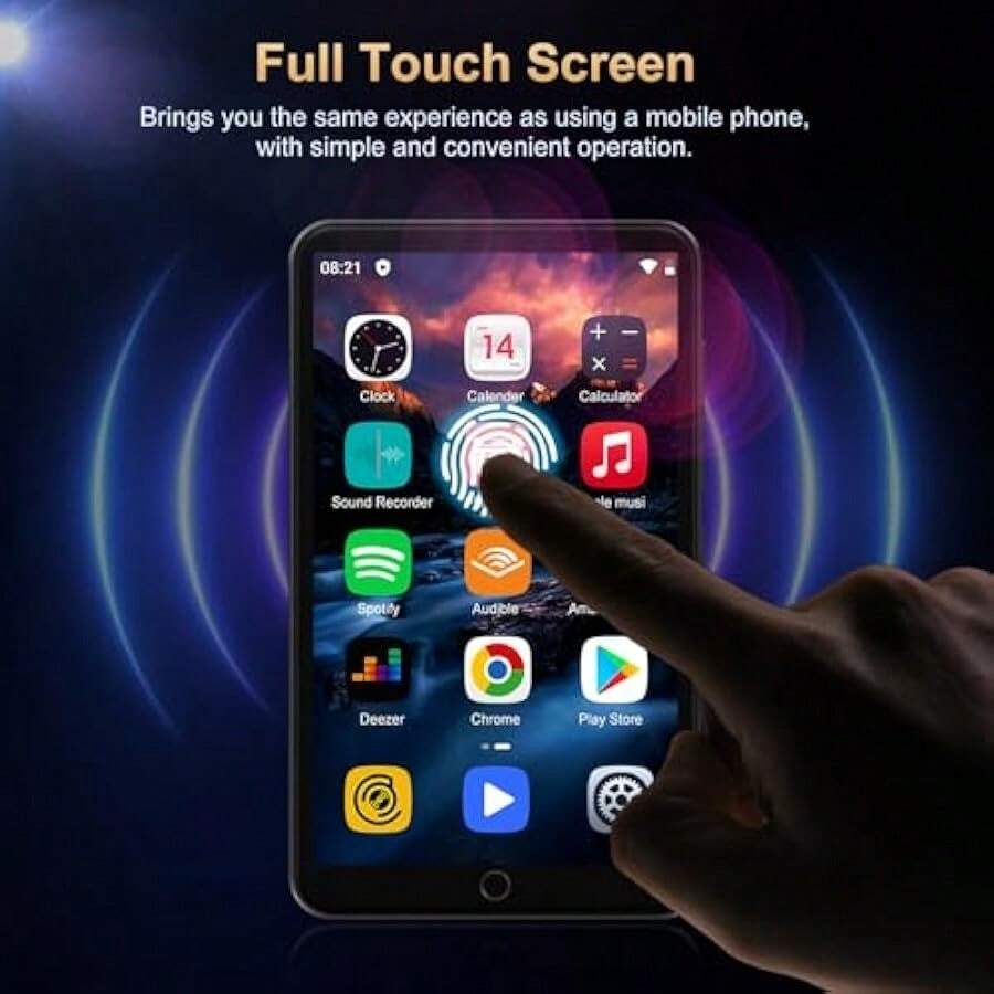 80GB MP3 Player Bluetooth WiFi Touch Screen Android Player With Speaker ...