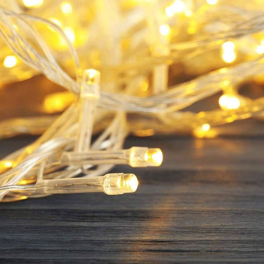 LED Light String 10 Feet/20 Feet/33 Feet Battery Powered, Outdoor Fairy ...