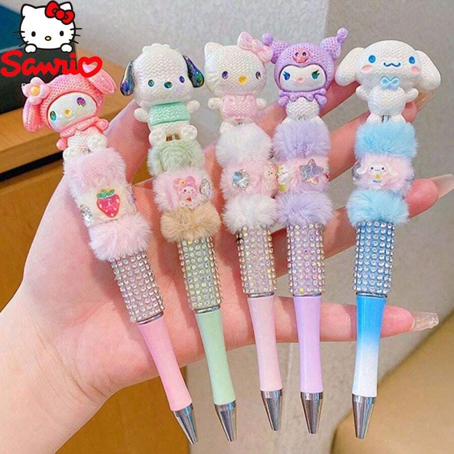 Sanrio Sanrio Hello Kitty Plush Bead Pen DIY Pen Cute Cartoon ...