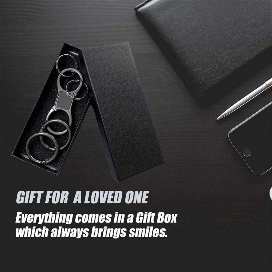 Key Chain Quick Release Spring With 4 Key Rings Heavy Duty Car Keychain ...