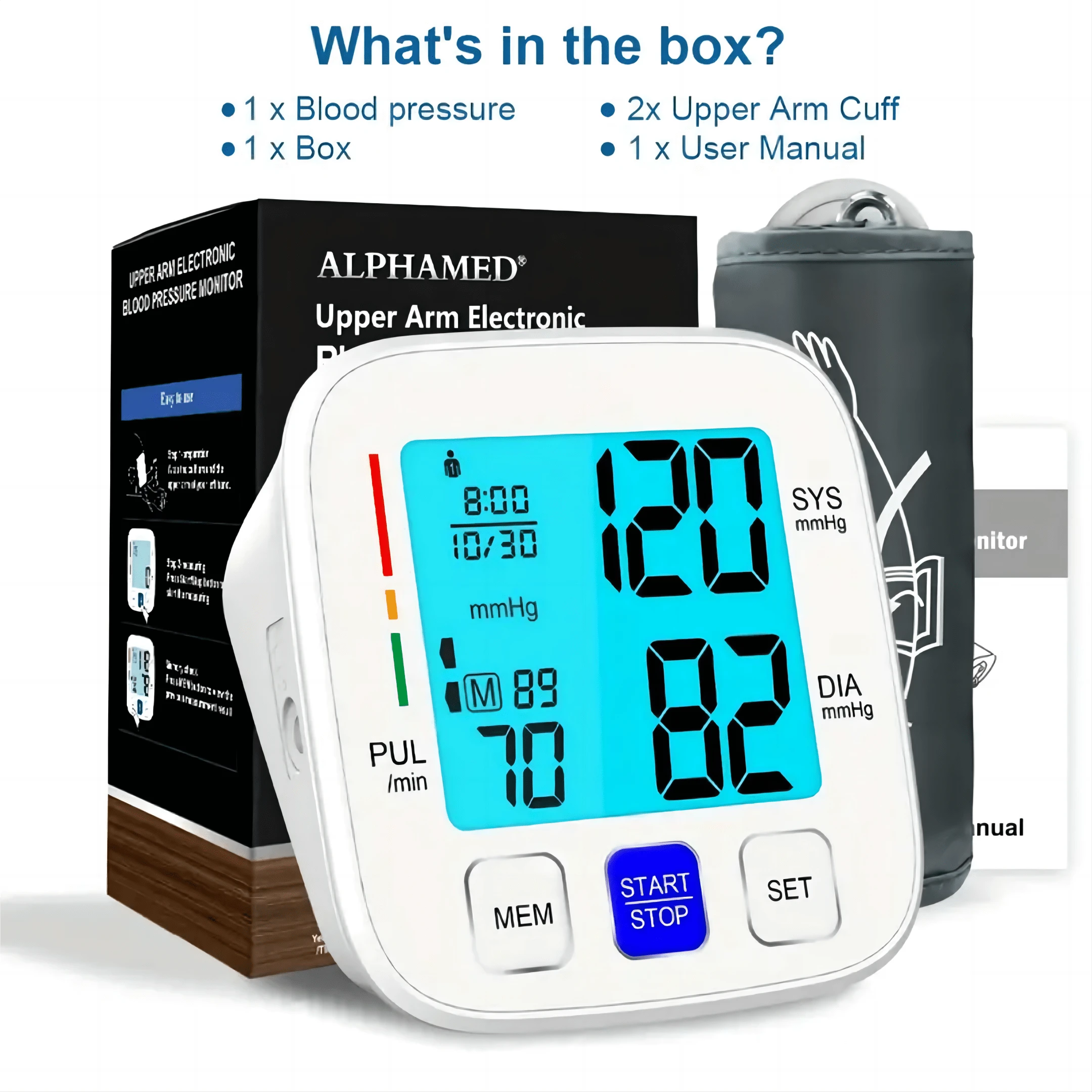 ALPHAMED 1pc Home Blood Pressure Monitor, Automatic Digital Blood ...