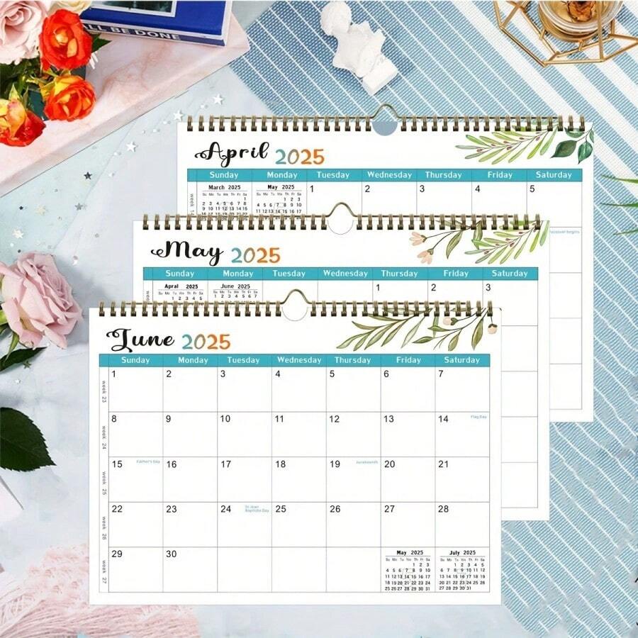 1pc Simple Flower & Tree Design 2025 Jan - 2026 Jun 11"X8" Wall ...