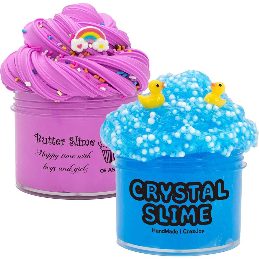 70ml DIY Scented Butter Slime Kit, Foam Ball Fruit Sprinkles Slime ...