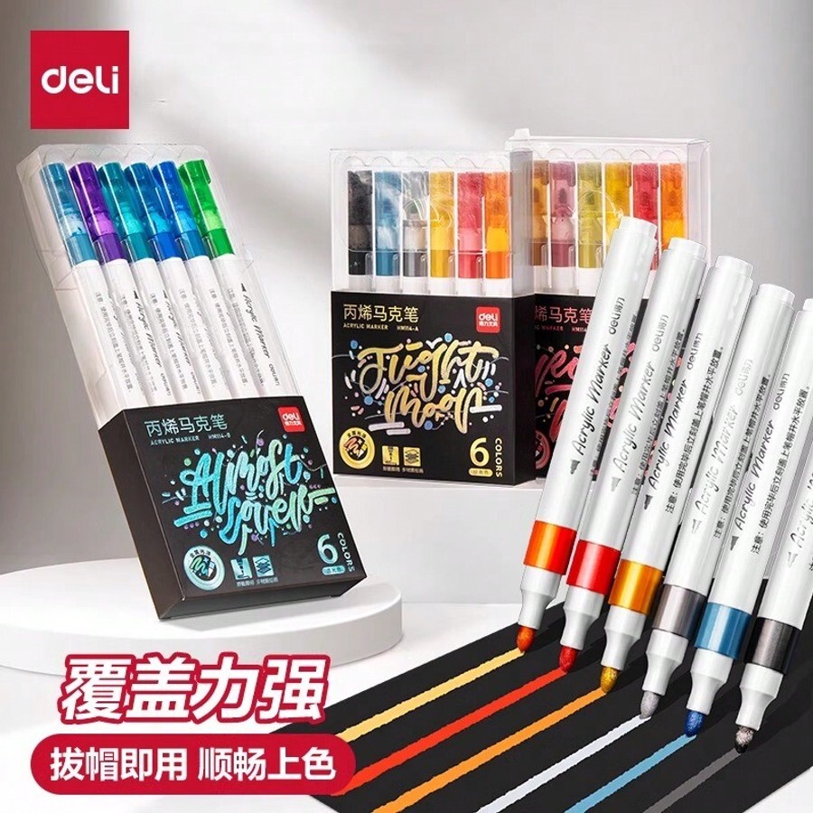 Marqueurs acryliques métalliques, finition métallique opaque, peuvent ...