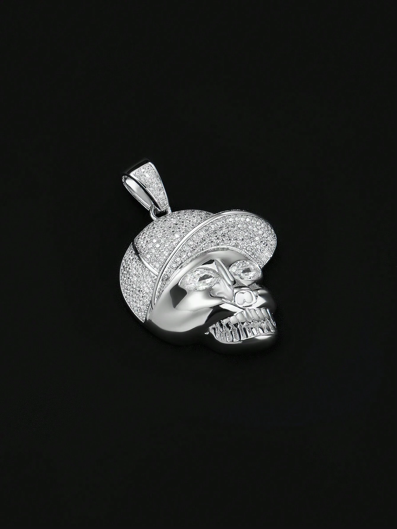 A Hip-Hop Style Skull Pendant Inlaid With 5A Cubic Zirconia Fashion Hat ...