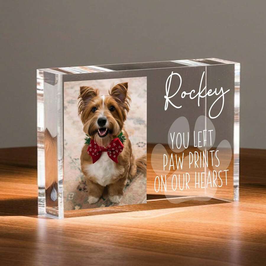 Personalized Acrylic Photo Frame, Cat & Dog Photo Gift, Christmas Gift ...